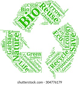 Word Cloud Form Recycle Symbol Stock Vector (Royalty Free) 304776179 ...
