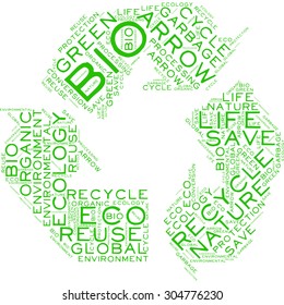 Word Cloud Form Recycle Symbol Stock Vector (Royalty Free) 304776230 ...