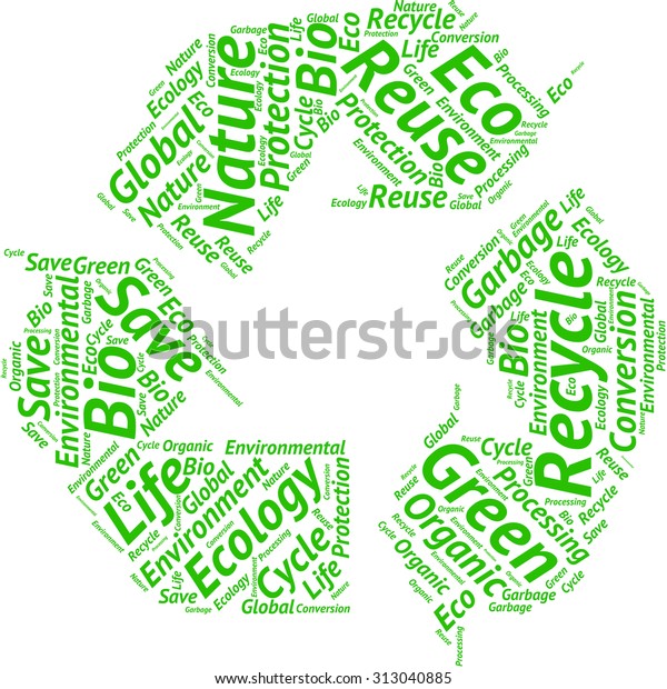 Word Cloud Form Recycle Symbol Stock Vector (Royalty Free) 313040885 ...