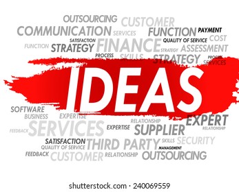 Word Cloud Ideas Related Items Presentation 스톡 일러스트 354235367 ...