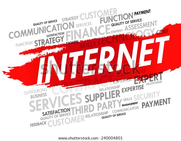 Word Cloud Internet Related Items Presentation Stock Vector (Royalty ...