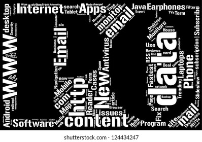 Word Cloud On Black Background Illustration Stock Vector (Royalty Free ...