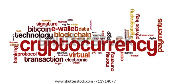 Word Cloud Related Bitcoin Cryptocurrency Virtual Stock Vector (Royalty ...