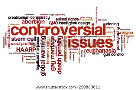 Word Cloud Related Controversy Controversial Issues Stock Vector ...