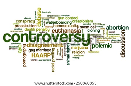 Word Cloud Related Controversy Controversial Issues Stock Vector ...