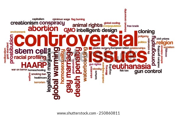 Word Cloud Related Controversy Controversial Issues Stock Vector ...