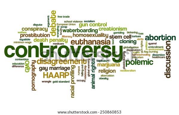 Word Cloud Related Controversy Controversial Issues Stock Vector ...