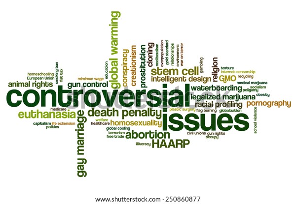 Word Cloud Related Controversy Controversial Issues Stock Vector ...
