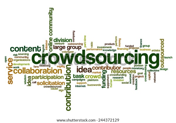 Word Cloud Related Crowd Sourcing Crowd Stock Vector (Royalty Free ...