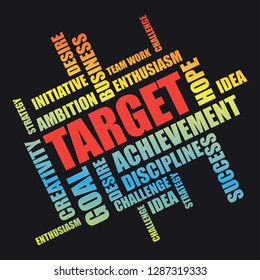 Word Cloud Target Creative Business Concept Stock Vector (Royalty Free ...