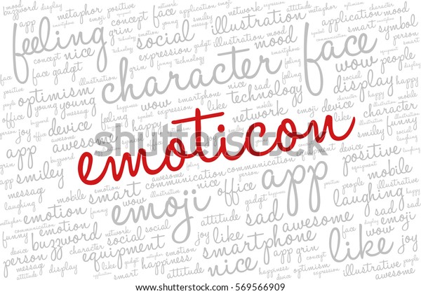 Word Cloud Terms Related Emoji Emoticons Stock Vector (Royalty Free ...