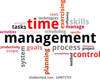 Word Cloud Time Management Related Items Stock Vector (Royalty Free ...