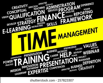 Word Cloud Time Management Related Items Stock Vector (Royalty Free ...