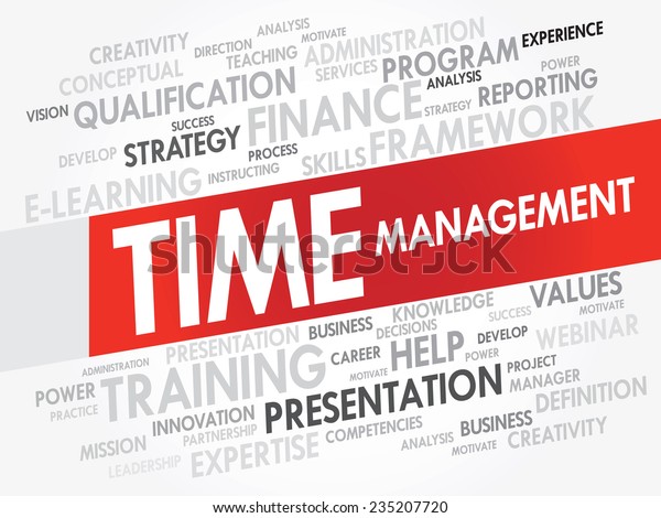 Word Cloud Time Management Related Items Stock Vector (Royalty Free ...