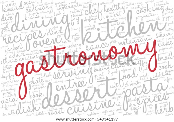 Word Cloud Words Related Cooking Cuisine: vector de stock (libre de ...