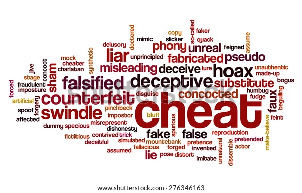 Word Cloud Words Related Deception Dishonesty Stock Vector (Royalty ...