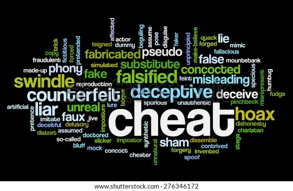 Word Cloud Words Related Deception Dishonesty Stock Vector (Royalty ...