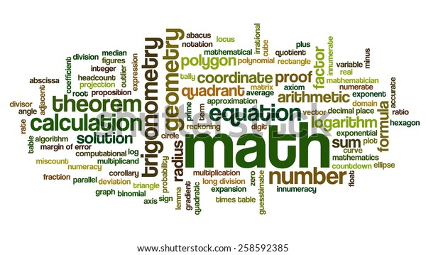 Word Cloud Words Related Mathematics Trigonometry Stock Vector (Royalty ...