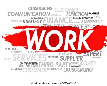 Word Cloud Layout Related Items Presentation Stock Vector (Royalty Free ...