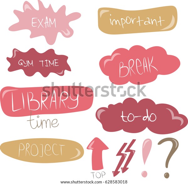 Word Clouds Pink Hand Drawn Stock Vector (Royalty Free) 628583018 ...