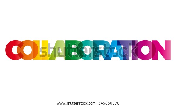 Word Collaboration Vector Banner Text Colored Stock Vector (Royalty ...
