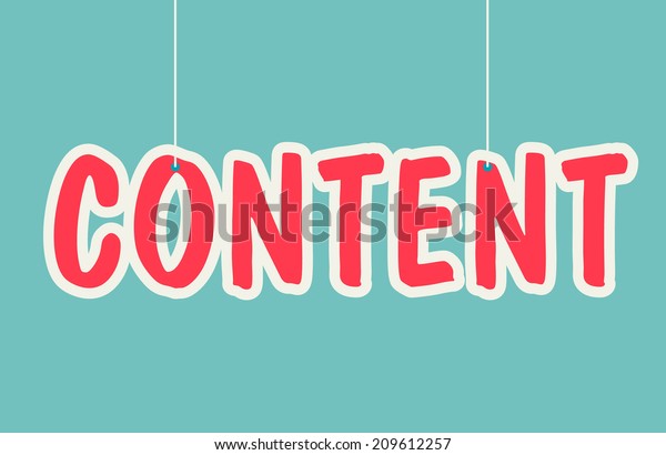 Word Content Hanging On Wall Vector Stock Vector (Royalty Free ...