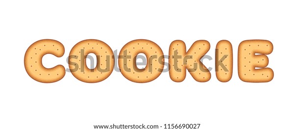 palabra "cookie" hecha de letras que: vector de stock (libre de ...
