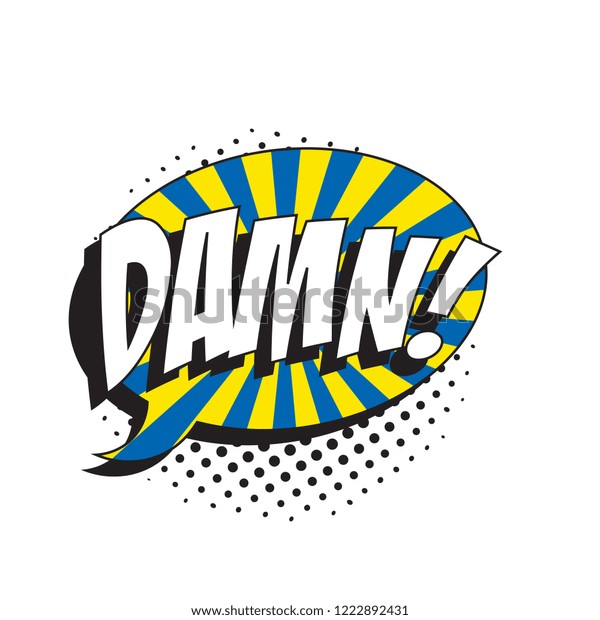 Word Damn Retro Comic Speech Bubble Stock Vector (Royalty Free ...