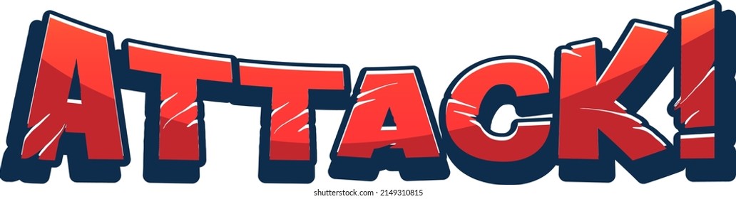 Word Design Attack Illustration Stock Vector (Royalty Free) 2149310815 ...