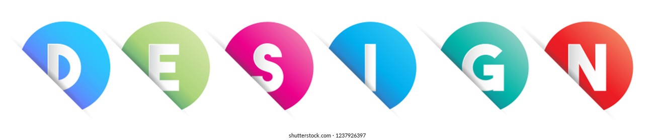 Word Design Creative Illustration On White Stock Vector (Royalty Free ...