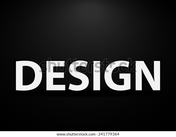 Word Design On Dark Background Stock Vector (Royalty Free) 241779364