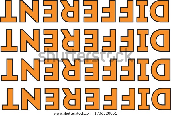Word Different Written Inverted Stock Vector (Royalty Free) 1936528051 | Shutterstock
