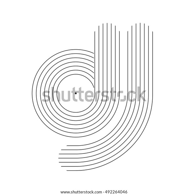 Word Dj Stylized Vinyl Vector Background Stock Vector (Royalty Free ...