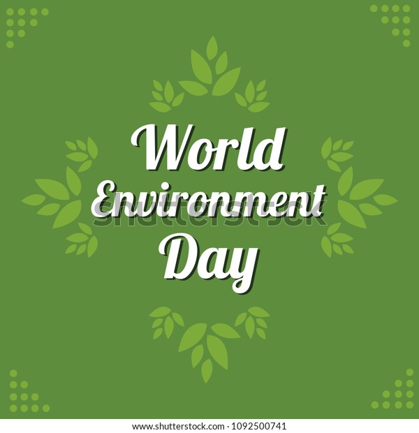 Word Environment Day Background Tree Stock Vector (Royalty Free ...