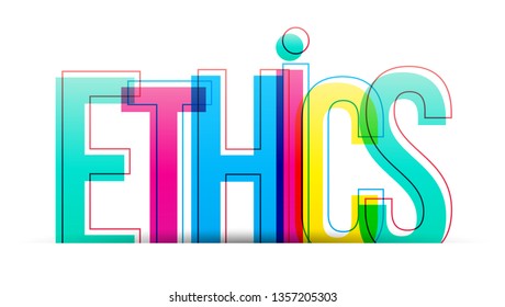Word Ethics Vector Letters Isolated On: เวกเตอร์สต็อก (ปลอดค่าลิขสิทธิ์ ...