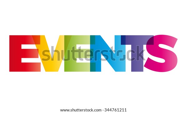 Word Events Vector Banner Text Colored Stock Vector (Royalty Free ...