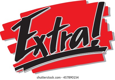 Word Extra Hand Written Front Brush: vector de stock (libre de regalías ...