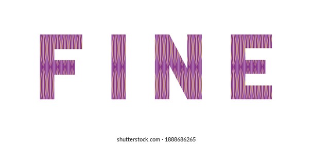 Word Fine Different Colourfull Letters White Stock Vector (Royalty Free ...