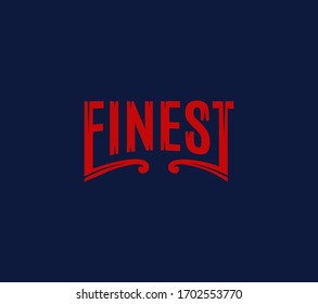 Word Finest Concept Lettering Vector Design Stock Vector (Royalty Free ...