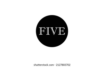 Word Five Letters Icon Design Circle Stock Vector (Royalty Free ...