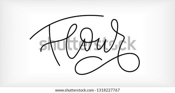Word Flour Written Modern Calligraphy Style: vector de stock (libre de ...