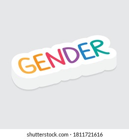 Word Gender Concept Vector Illustration Stock Vector (Royalty Free ...