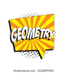 Word Geometry Retro Colorful Comic Speech Stock Vector (Royalty Free ...