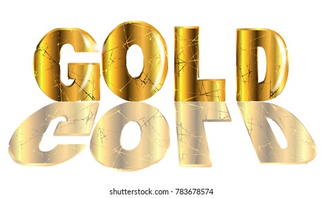 Word Gold Gold Text Isolated Over Stock Vector (Royalty Free) 783678574 ...