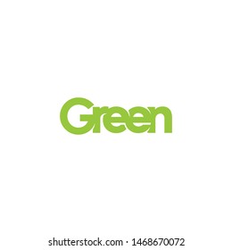 Word Green Design Vector Illustration Stock Vector (Royalty Free ...