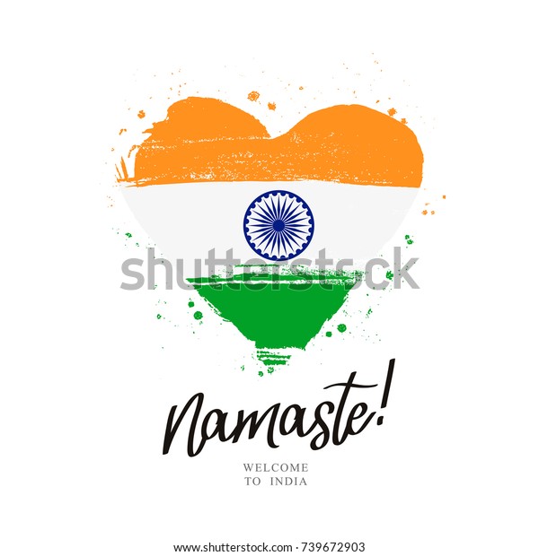 Word Hello Hindi Flag India Form Stock Vector (Royalty Free) 739672903 ...