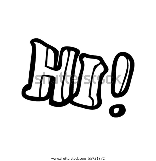 Word Hi Cartoon Stock Vector (Royalty Free) 55921972
