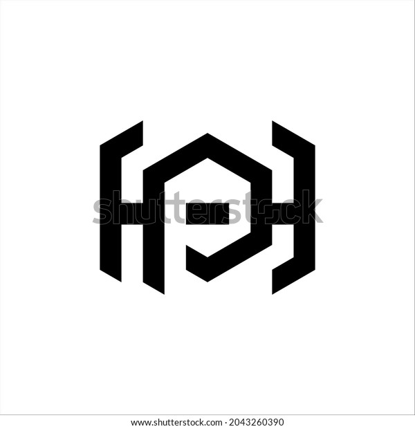 Word Hp Logo Design Letter Vector Stock Vector (Royalty Free ...