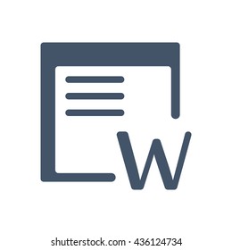 Word Icon Flat Design Style Stock Vector (Royalty Free) 436124734 ...