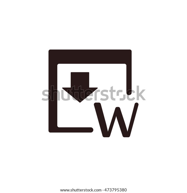 Word Icon Flat Design Style Stock Vector (Royalty Free) 473795380 ...